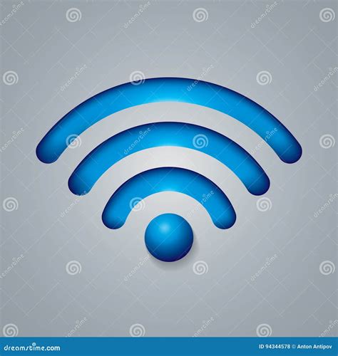 Wireless Network Symbol Object Stock Vector Illustration Of Internet
