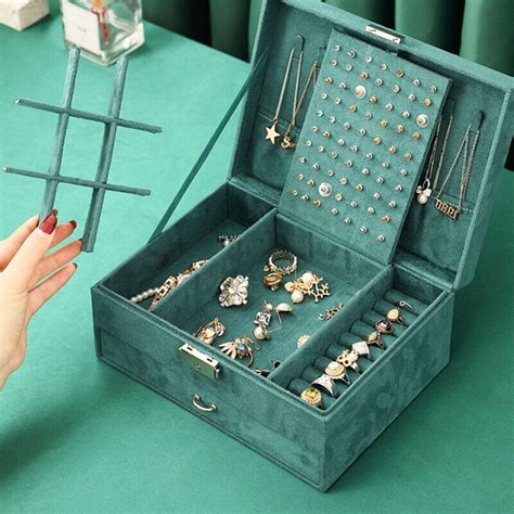 Schmuck Schatulle Mit Gro Em Fassungsverm Gen Ornament Ohr Stecker