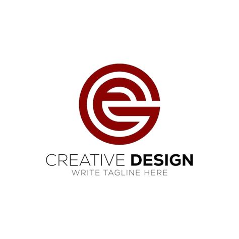 Premium Vector G E Initial Logo Negative Space Vector Clean And Clever Design