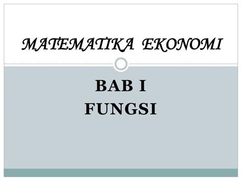 Ppt Matematika Ekonomi Powerpoint Presentation Free Download Id