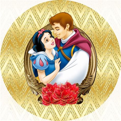 Painel Redondo Tecido Sublimado 3D Branca De Neve FRD 5463 Felicitá