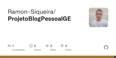 GitHub Ramon Siqueira ProjetoBlogPessoalGE