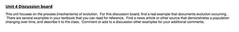 solved unit 4 discussion board this unit focuses on the