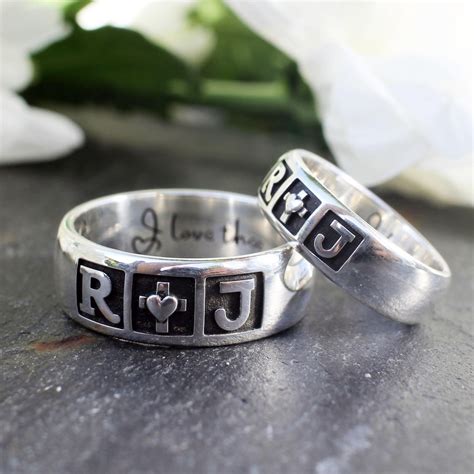 Customisable Romeo And Juliet Ring Customisable Wedding Band Romeo