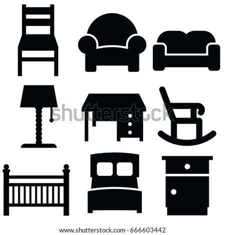 Furniture Vector Icon Set Stock Vector Shutterstock