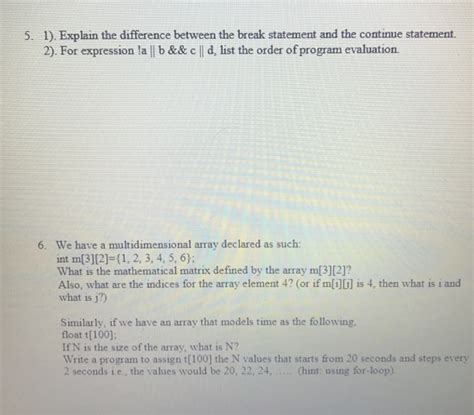 Solved Explain The Difference Between The Break Chegg