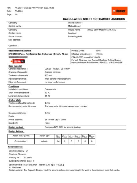 Epcon C6 Plus Reinforcing Bar Anchorage 12 05 07 2024 Download Free Pdf Strength Of