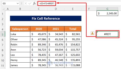 How To Fix REF Error In Excel Solutions ExcelDemy
