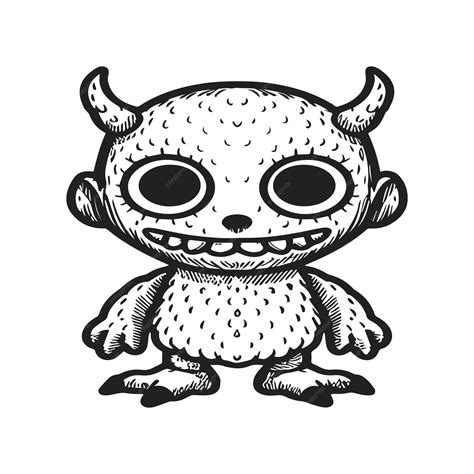 Premium Vector Creepy Cutie Coloring Pages Creepy Cutie Cartoon