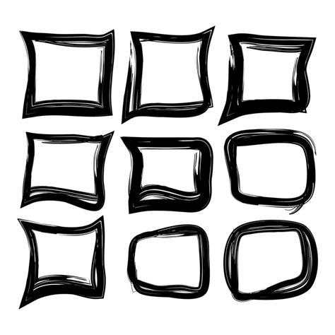 Hand Drawn Square Box Illustration In Doodle Style 11424439 Vector Art