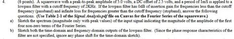 Solved Points A Squarewave With A Peak To Peak Chegg