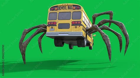 Green Screen School Bus Eater Monster Loop Back 3d Animations Scp