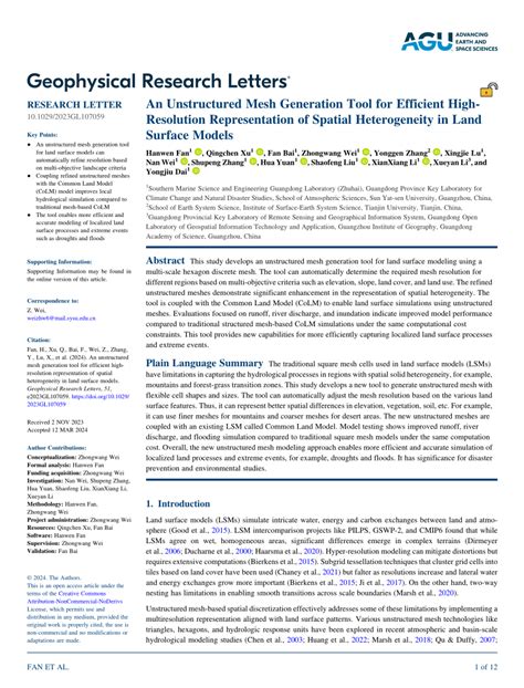 Pdf An Unstructured Mesh Generation Tool For Efficient High