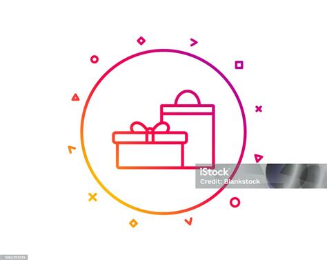 선물 상자 선 아이콘입니다 현재 로그인 하십시오입니다 벡터 가방에 대한 스톡 벡터 아트 및 기타 이미지 가방 고급 날씬한 Istock