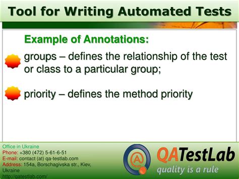 Ppt Tool For Writing Automated Tests Powerpoint Presentation Free