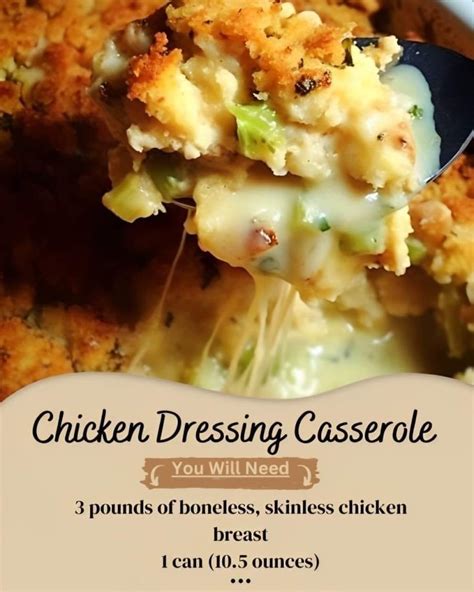 Chicken Dressing Casserole Favorite Skinny Recipe