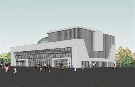 游泳馆su模型下载 光辉城市