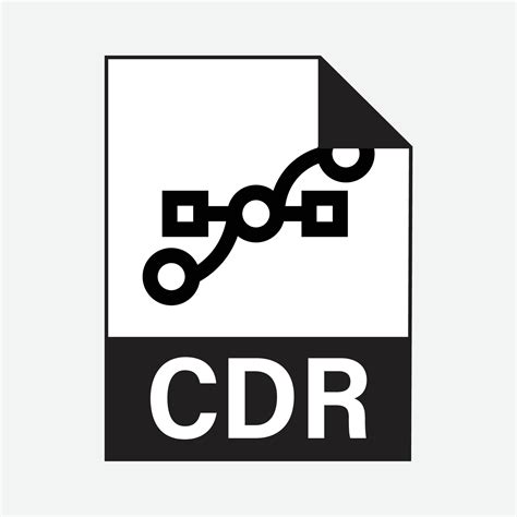 CDR File Formats Icon Vector Vector Art At Vecteezy