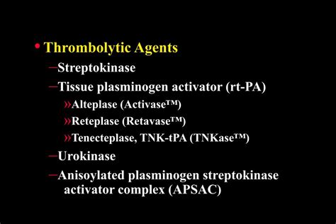 Ppt Anticoagulants Thrombolytic Agents And Antiplatelet Drugs