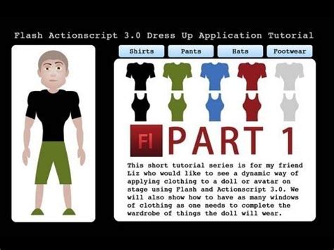 1 Flash Dress Up Game Tutorial Actionscript 3 0 CS4 CS5 CS5 5 Doll