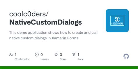 Github Coolc0dersnativecustomdialogs This Demo Application Shows