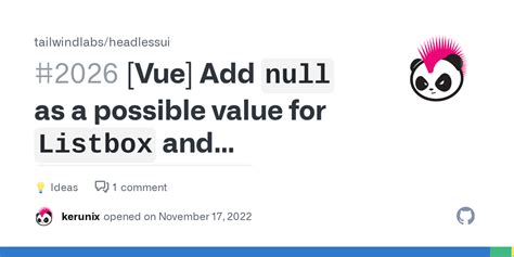 Vue Add `null` As A Possible Value For `listbox` And `listboxoption