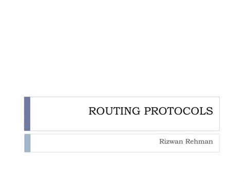 Ppt Routing Protocols Powerpoint Presentation Free Download Id5053871