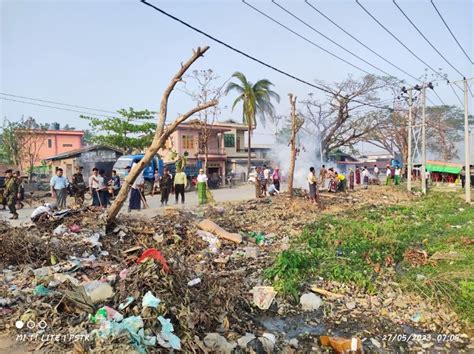 သဘာဝဘေးအန္တရာယ် ကျရောက်သောဒေသများတွင် တပ်မတော်မှ ကူညီကယ်ဆယ် ရေးအဖွဲ့မ