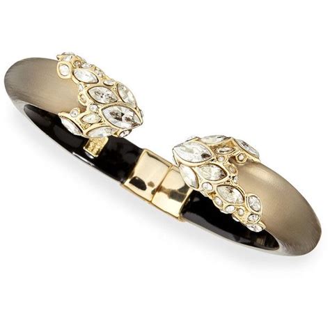 Alexis Bittar Lucite Bracelet With Crystal Lace Caps