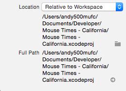 Xcode6 Change Xcode File Path To Absolute Stack Overflow