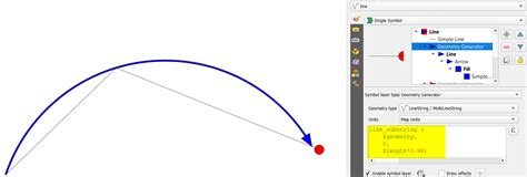 Marker At The End Of Arrow Line In Qgis 3 With Offset Geographic