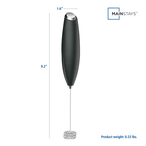 Mainstays Milk Frother Battery Powered Handheld Milk Frother Wand