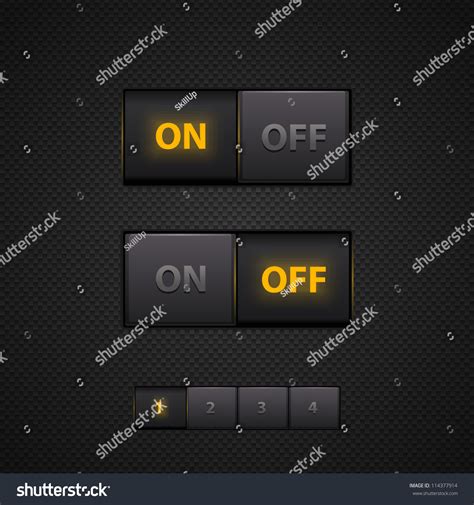 Cool Realistic Toggle Switch Onoff Vector Stock Vector Royalty Free 114377914 Shutterstock