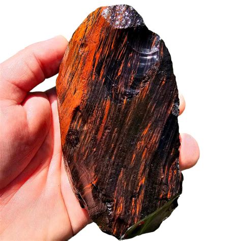 Rare Fire Glass Buttes Obsidian Rough Chunk