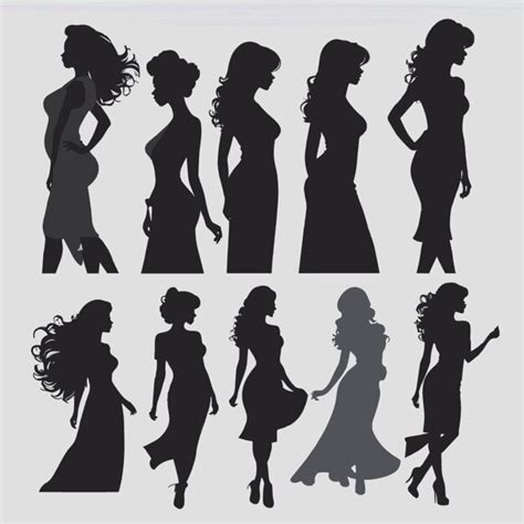 Premium Vector Women Silhouettes Vector