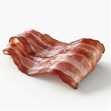 Ultra Realistic 4k Bacon 3d Sliced Bacon Isolated In Patricia