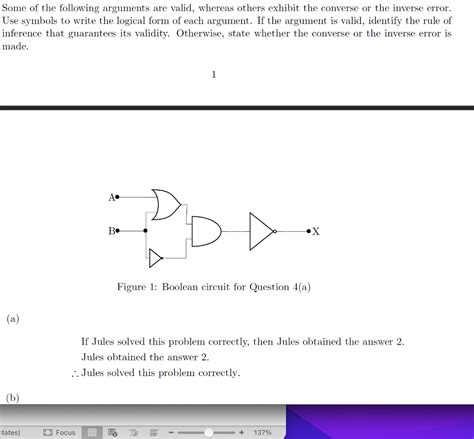 Solved Some Of The Following Arguments Are Valid Whereas