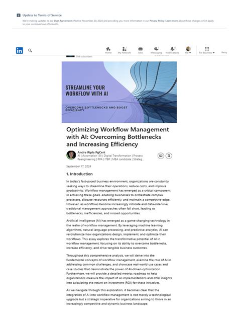 Optimizing Workflow Management With Ai Overcoming Bottlenecks And