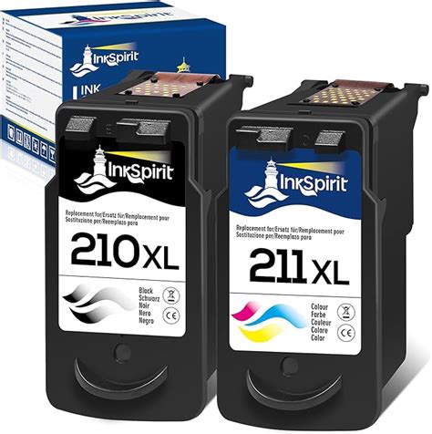 Amazon InkSpirit Remanufactured Ink Cartridge Replacement For Canon PG 210 CL 211 210XL