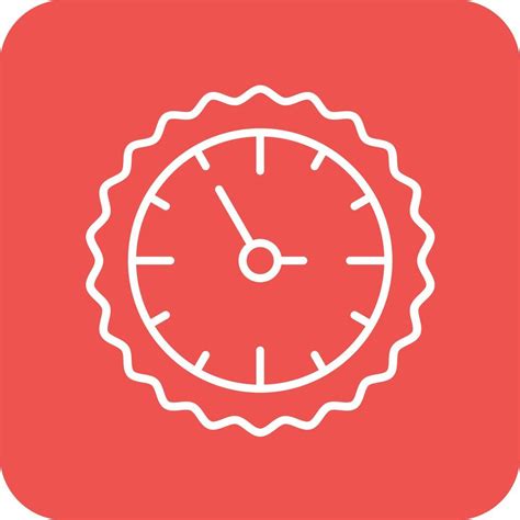 Wall Clock Line Round Corner Background Icons 14812672 Vector Art At