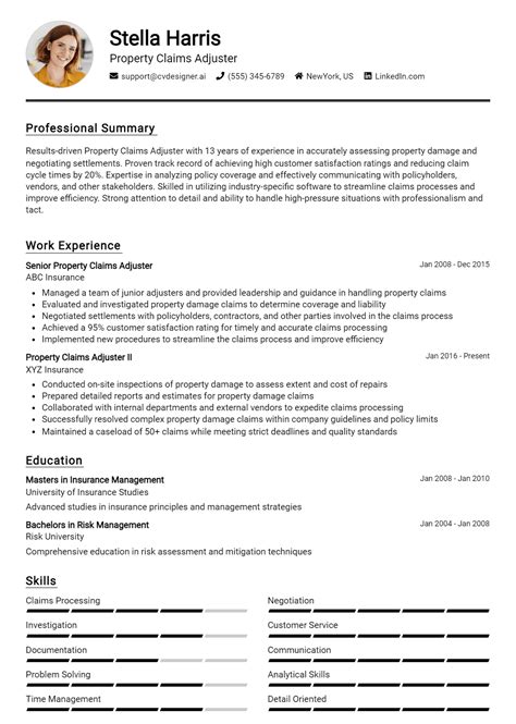 9 Property Claims Adjuster Resume Examples For 2024 Best Tips