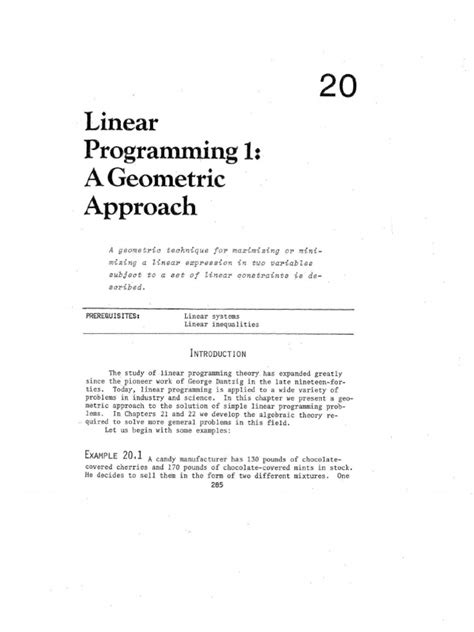 Linear Programming 1 Pdf