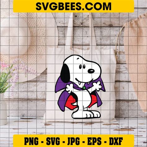 Halloween Snoopy Vampire Svg Dxf Eps Png Cutting File For Cricut Svgbees