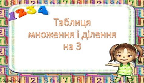 Таблиця множення і ділення на 3 Тест з математики «На Урок