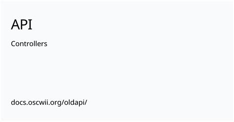 controllers old api