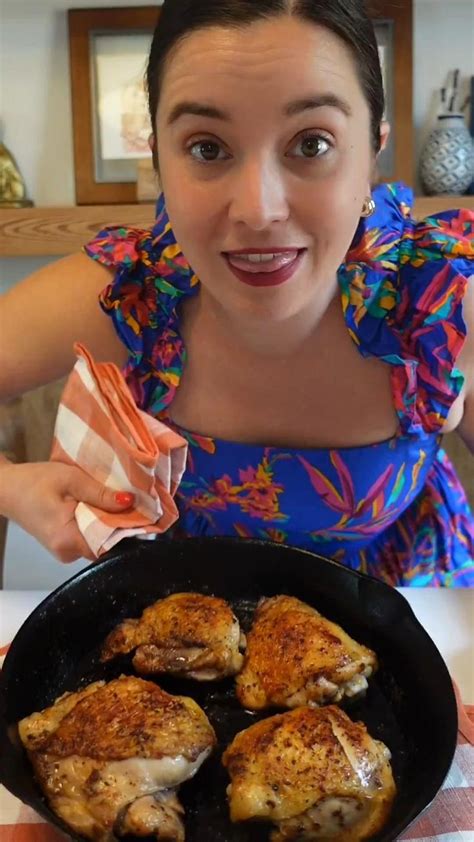 Crispy Baked Chicken Thighs Video Recipe Video Baked Chicken