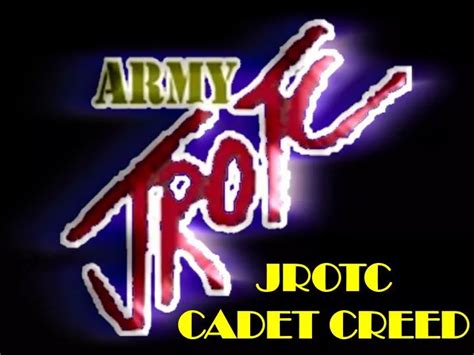 PPT JROTC CADET CREED PowerPoint Presentation Free Download ID