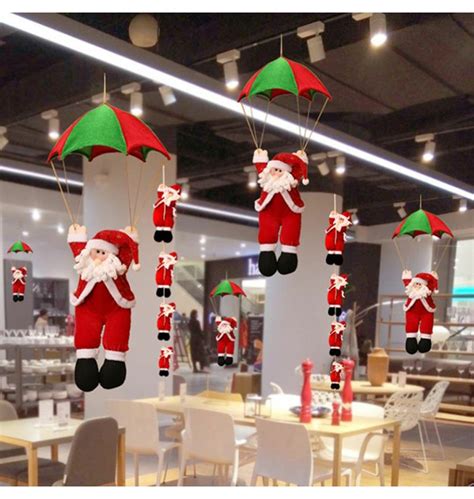크리스마스 장식소품 로프 낙하산 산타 대형 인형 줄타는 산타클로스 인테리어 가게 꾸미기 티몬