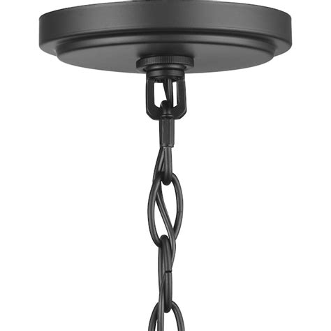 Progress Lighting Bradberry Matte Black Farmhouse Square Mini Hanging
