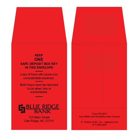 Vault Key Envelopes Reusable Latex Closure Kw Spv E Greene And Company